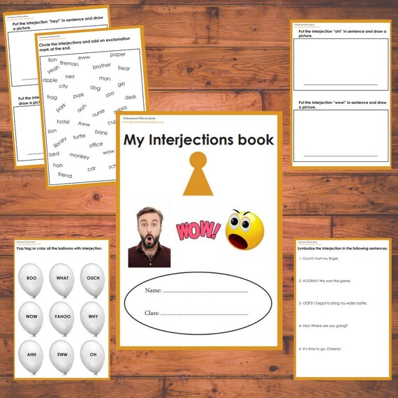 Montessori Inspired Interjections Booklet - Etsy