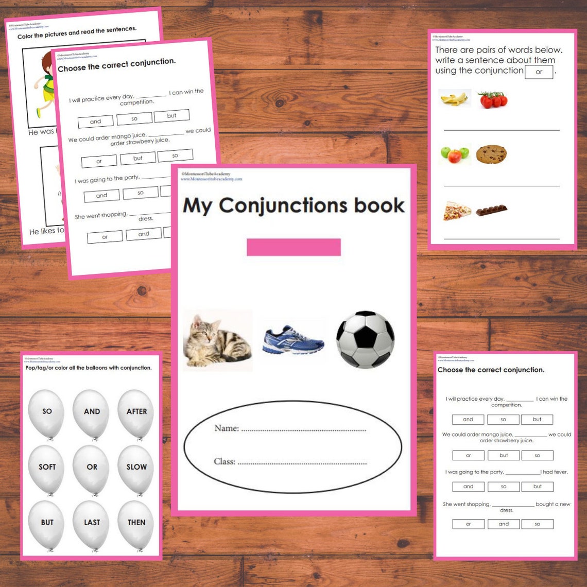 Montessori Inspired Conjunctions Booklet - Etsy