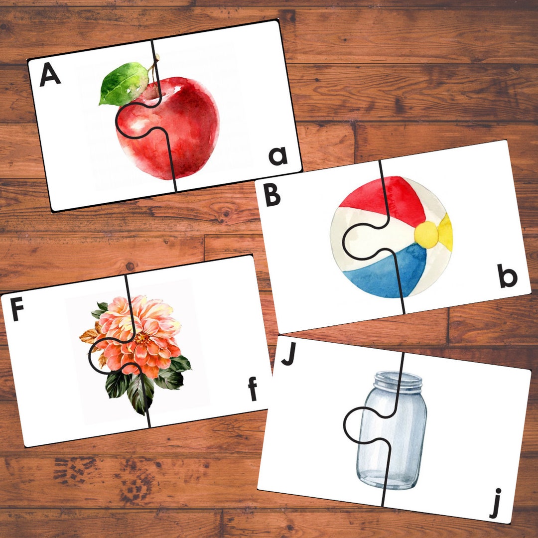 Preschool Upper and Lower Case Alphabet Puzzle - Etsy