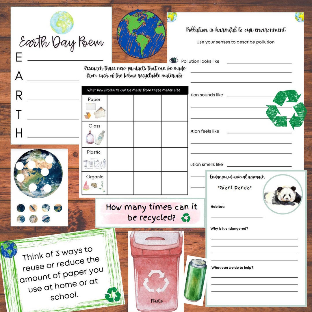 Earth Day Activity Pack - Etsy