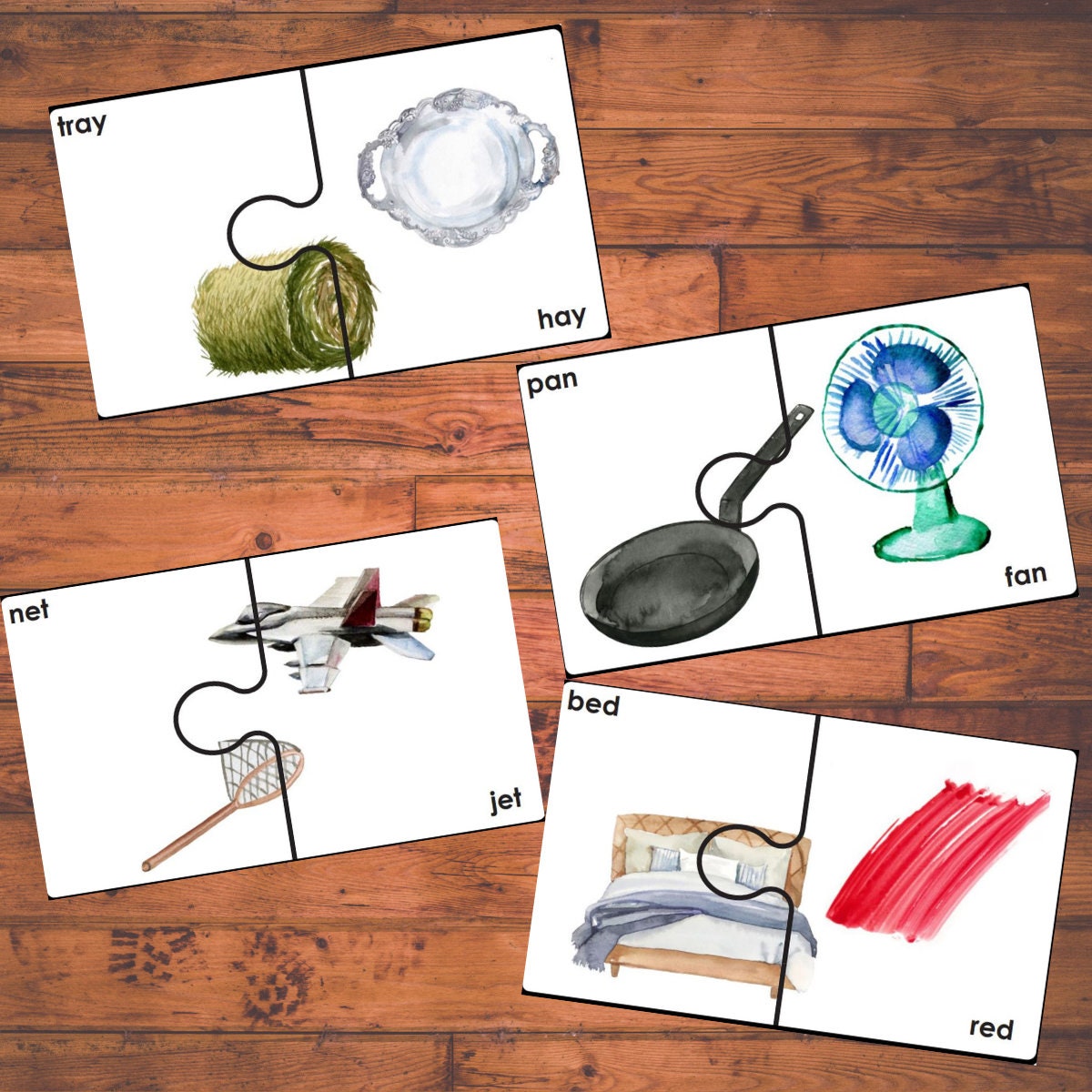 Preschool Rhyming Words Puzzle - Etsy