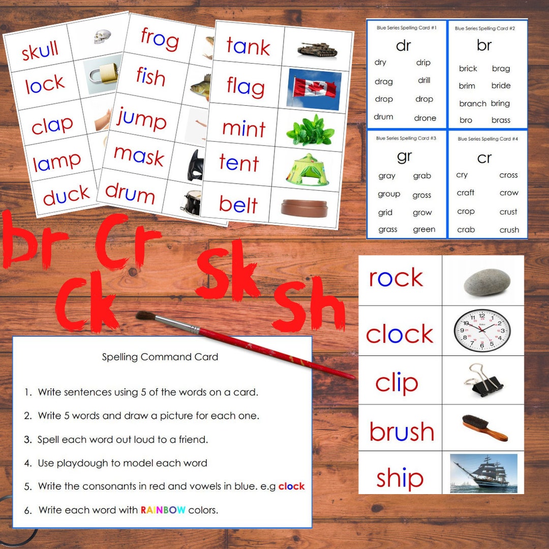 Montessori Blue Series Cards - Etsy