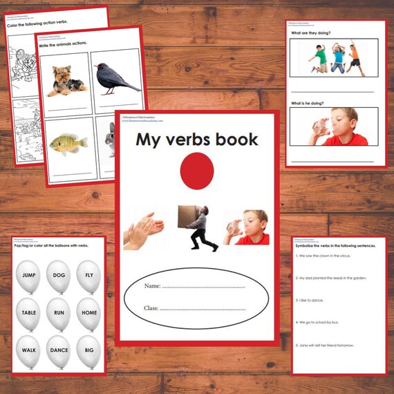 Montessori Inspired Verbs Booklet | Etsy