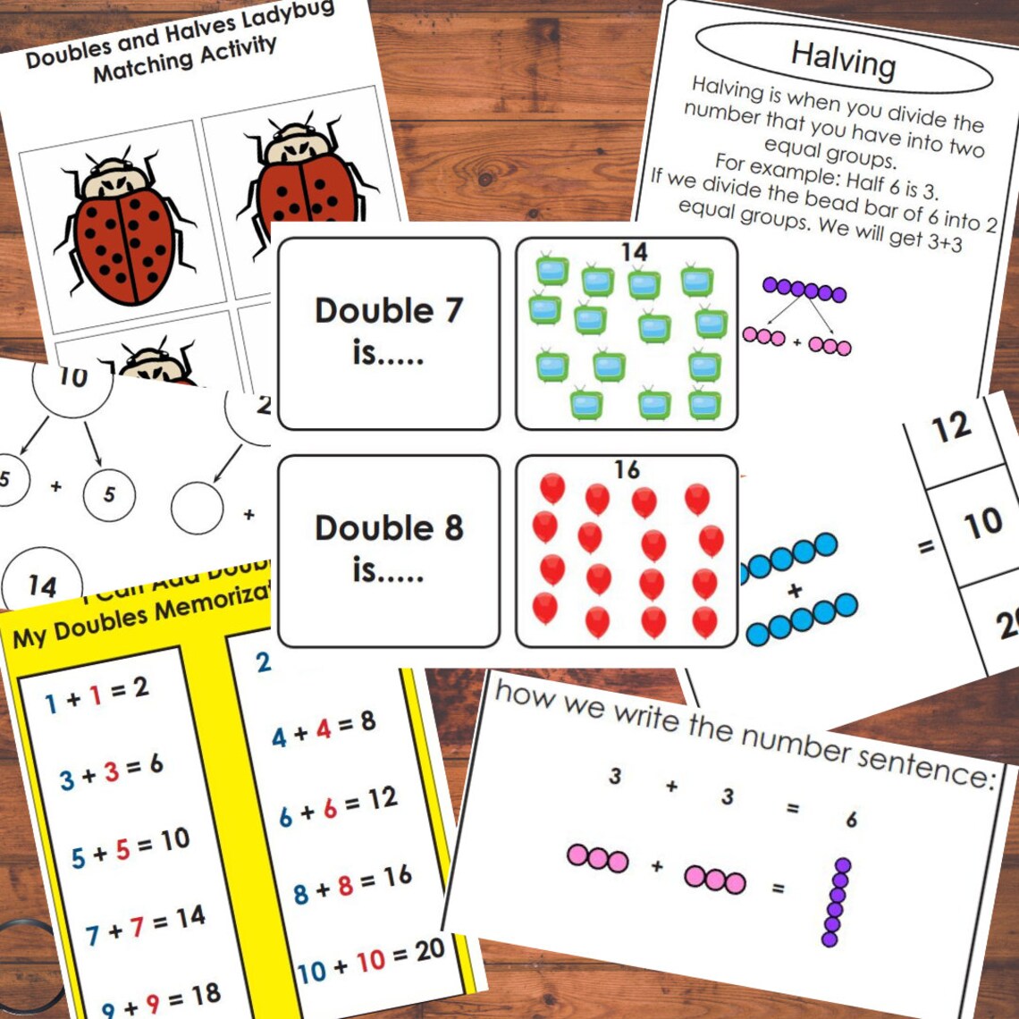 Doubling and Halving Math Activities | Etsy