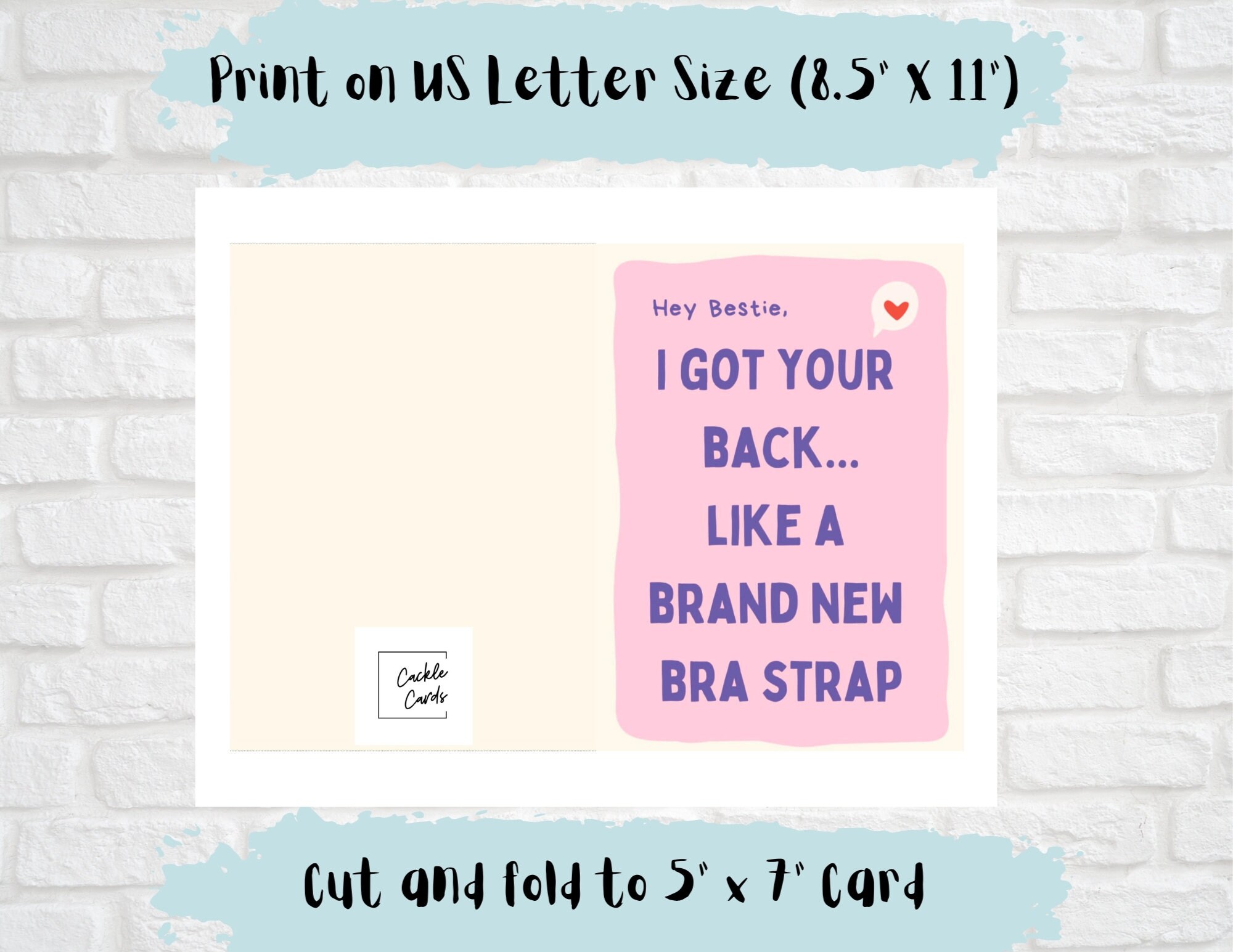 PRINTABLE Best Friend Card, Friend Card Printable, Best Friend Card ...