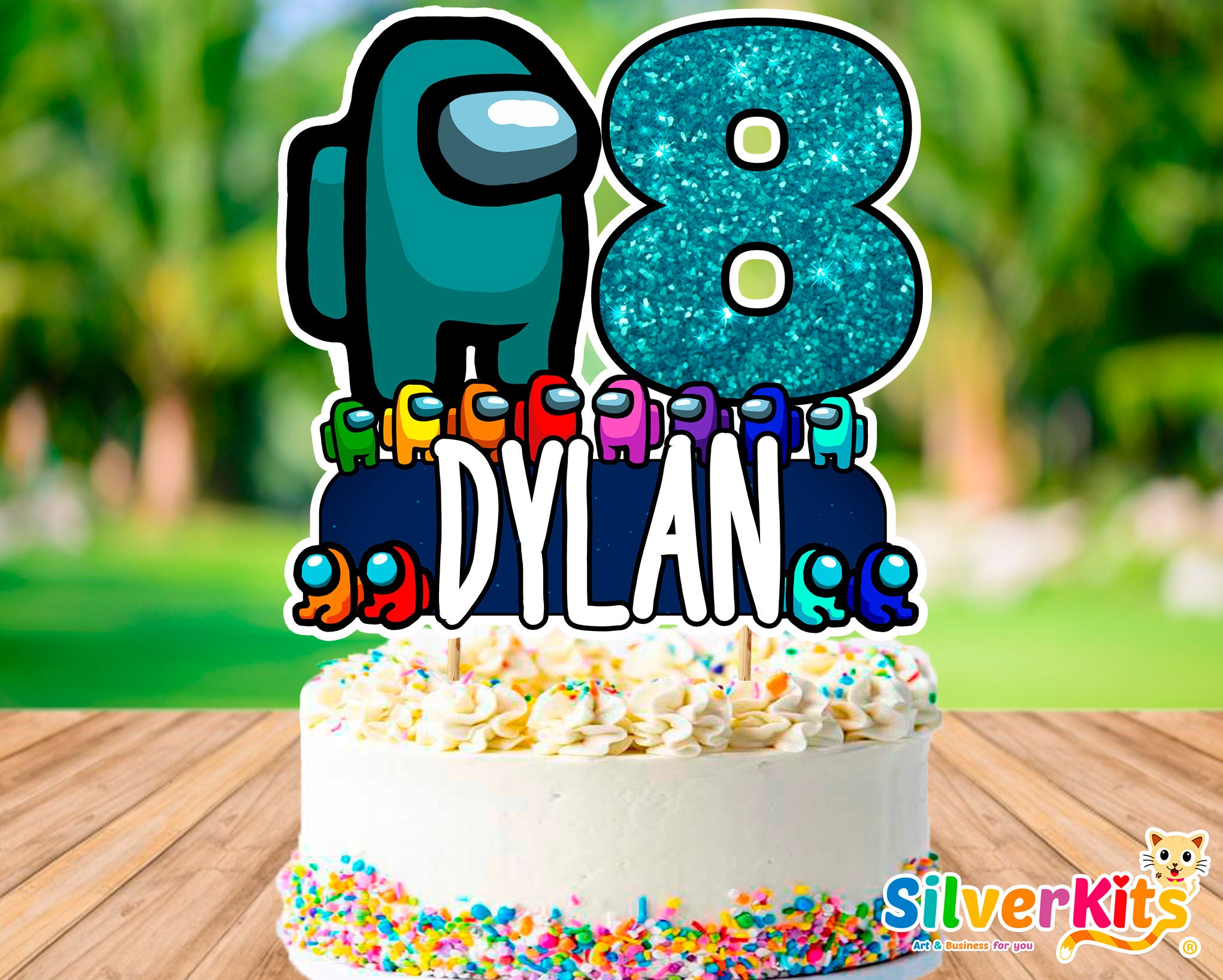 Among us Cake Topper Among us cupcake toppers with 20 | Etsy