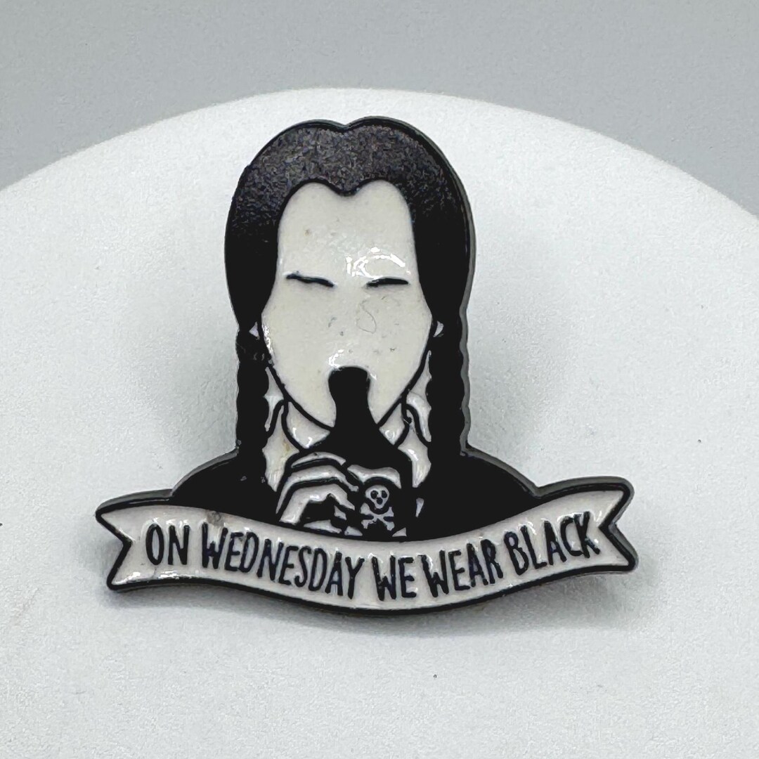 Wednesday Addams Enamel Pin – Goth Lapel Pin - Etsy