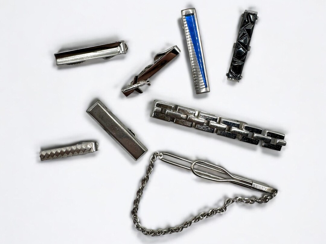 Elegant Signed Tie Clips: Vintage Menswear Accessories for Weddings ...