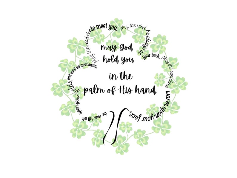 The Irish Blessing Print Irish Prayer St Patrick's Day - Etsy
