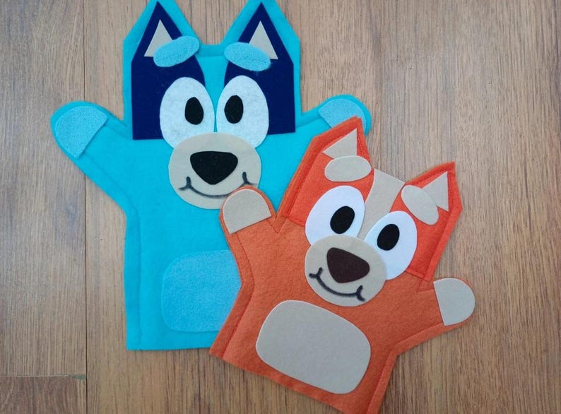 Bluey Family Hand Puppets - Etsy