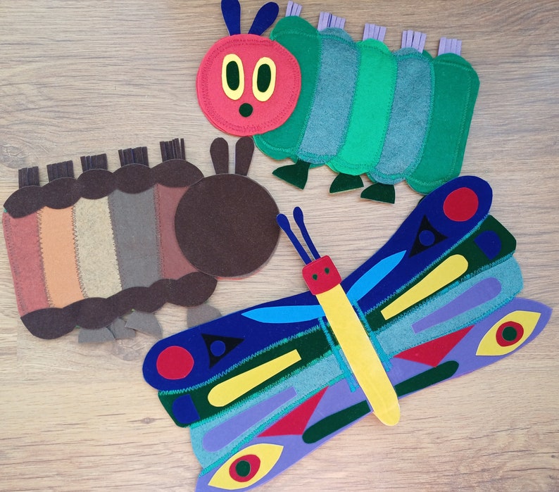 The Very Hungry Caterpillar Puppet Set - Etsy