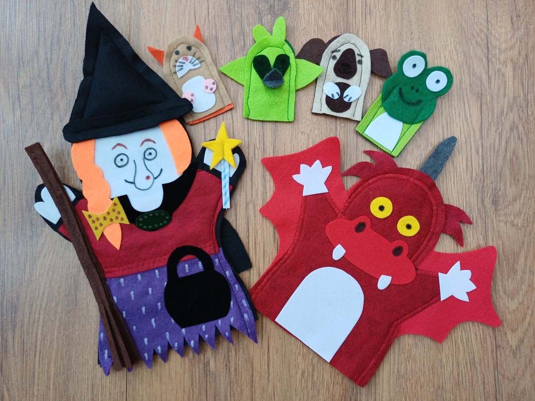 Room on the Broom Puppet Set - Etsy UK
