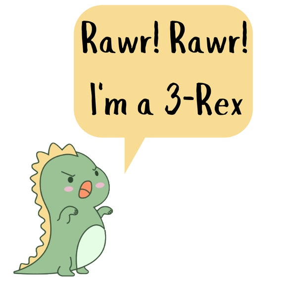 Dinosaurier Rawr Rawr I'm a 3-rex Kid es Fine | Etsy