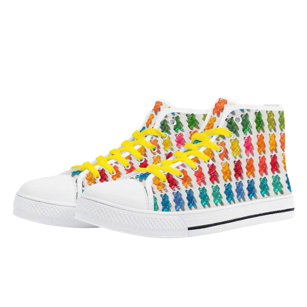 Gummy Bear Shoes Rainbow Shoes Gummy Bears Women's High Top Shoes - Etsy