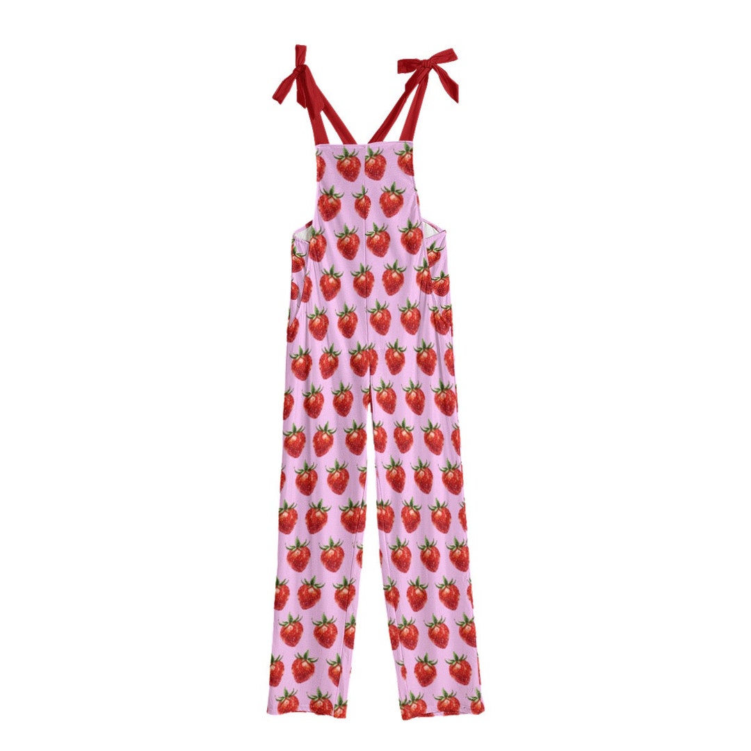 Strawberry Overalls Lightweight Overalls Strawberry Women's Jumpsuit ...