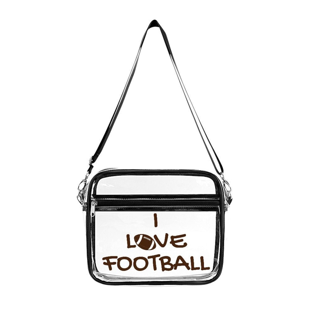 Football Clear Bag Stadium Bag Clear Crossbody Shoulder Bag With ...