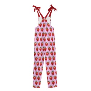 Strawberry Overalls Lightweight Overalls Strawberry Women's Jumpsuit ...