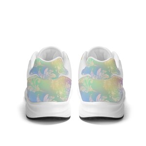 Rainbow Shoes Rainbow Ombre and Gold Athletic Shoes Low Top Mesh and ...