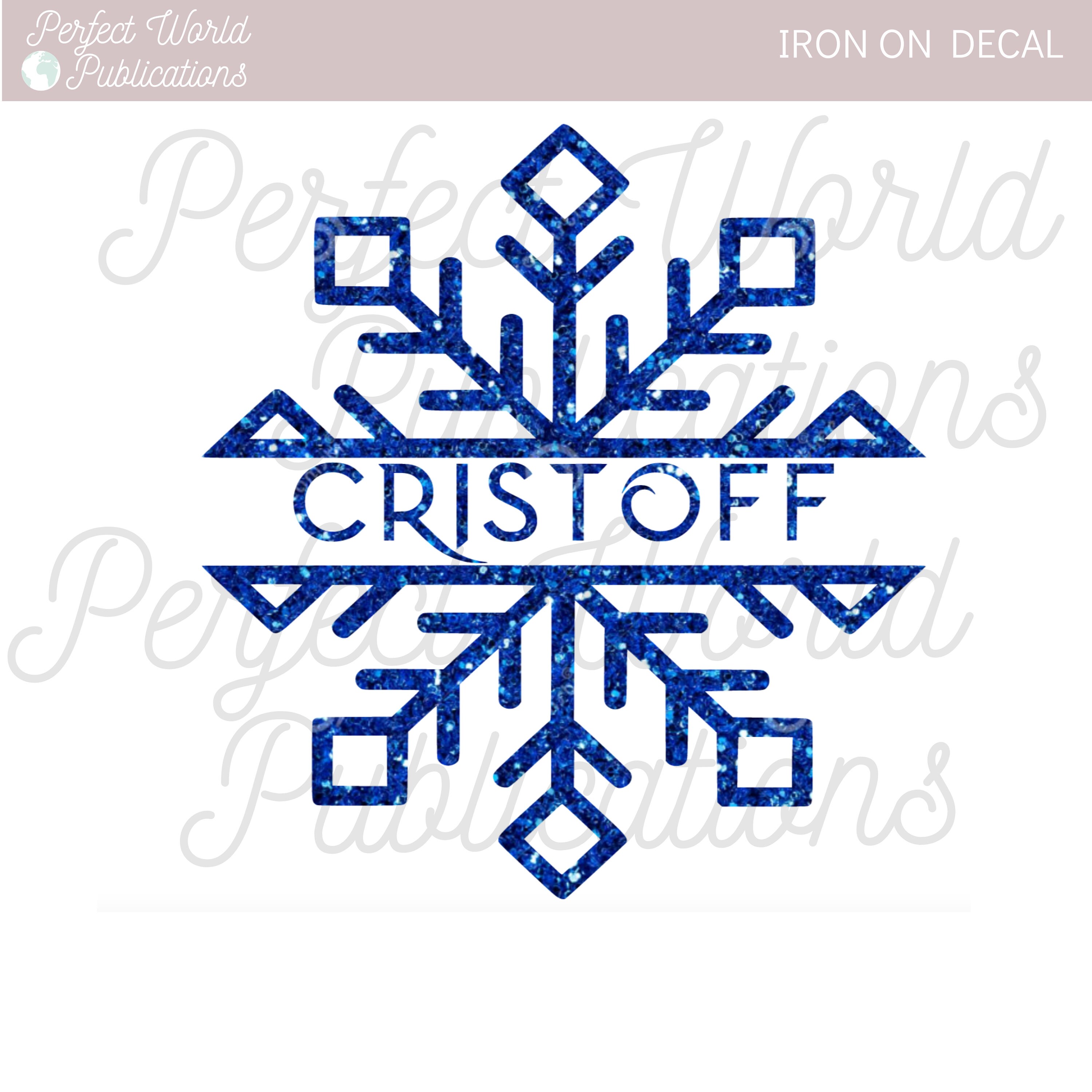 Personalized Frozen Snowflake Iron-on Appliqué Heat Transfer - Etsy