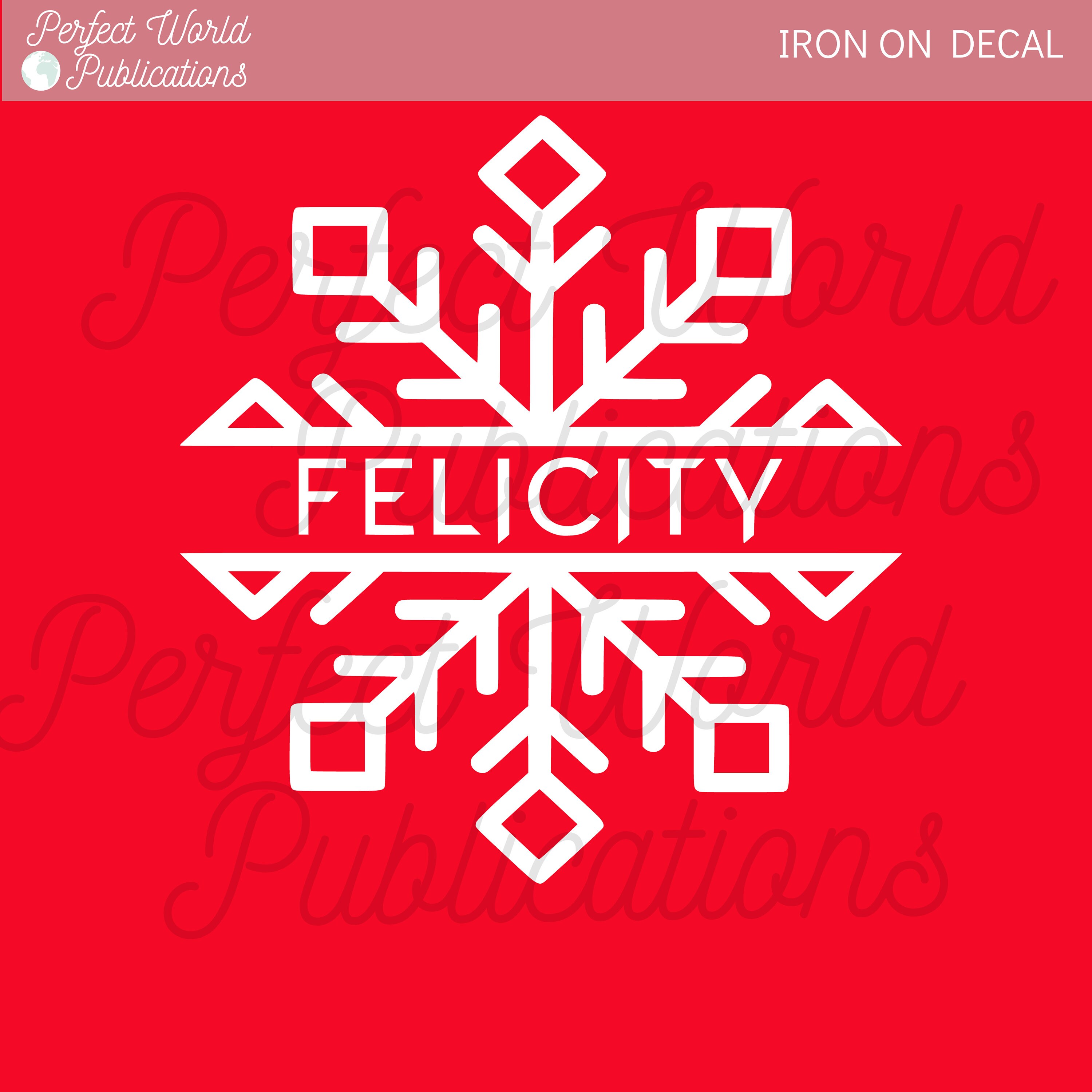 Personalized Frozen Snowflake Iron-on Appliqué Heat Transfer - Etsy