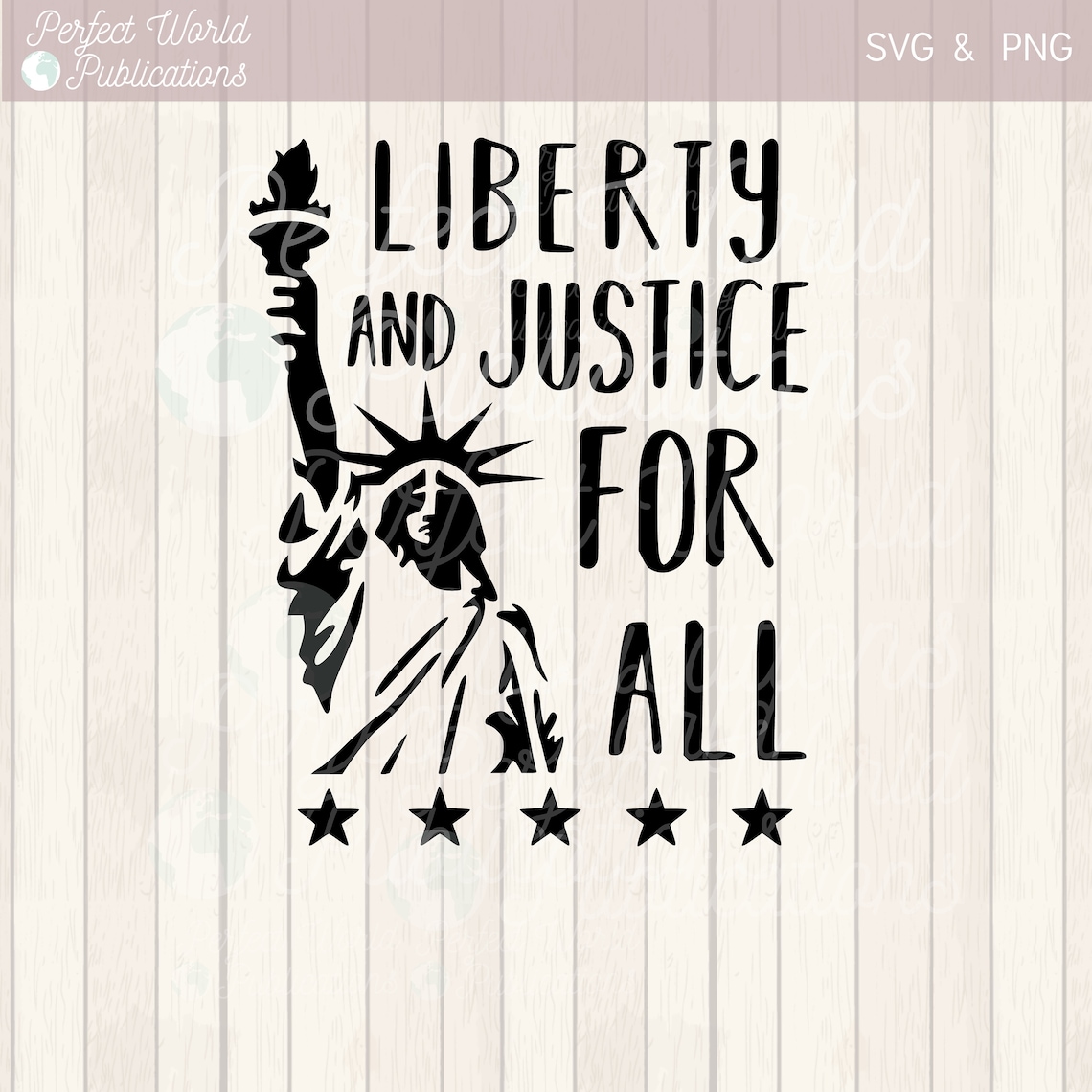 Liberty and Justice for All 4th of July Independence Day Flag | Etsy