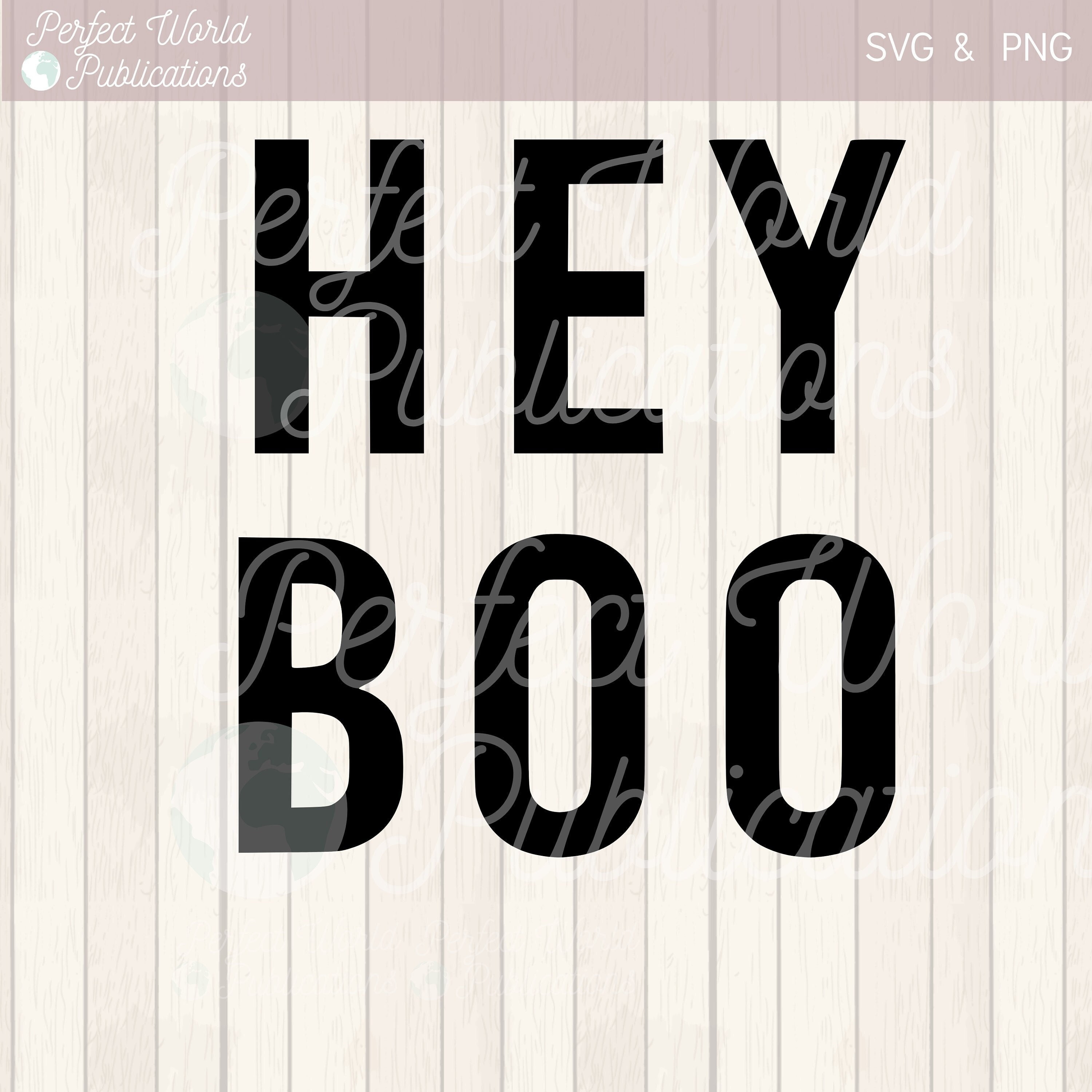 Hey Boo Cute Halloween Cut File SVG - Etsy