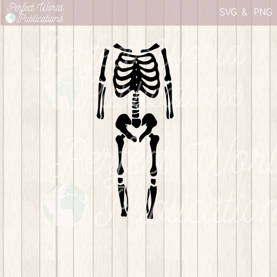 Skeleton Rib Cage Pelvis Arms Legs Halloween Costume Diy Cut File SVG ...