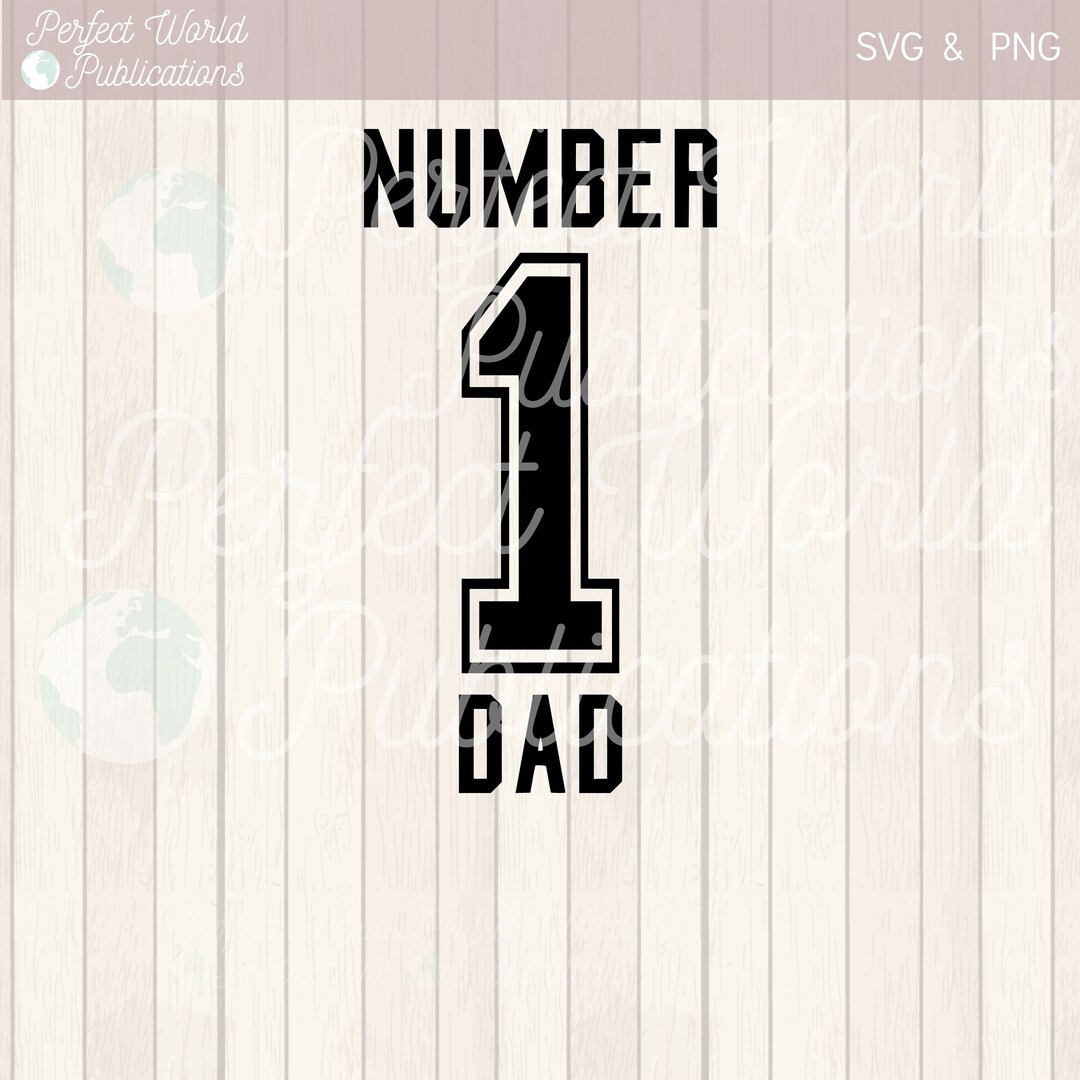 Number 1 Dad Cut File SVG - Etsy
