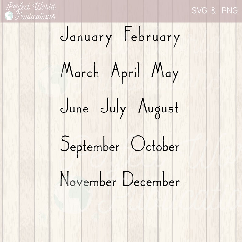 Alphabet, Numbers, Days of the Week and Months of the Year Bundle Cut ...