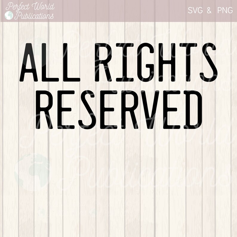All Rights Reserved Cut File SVG - Etsy