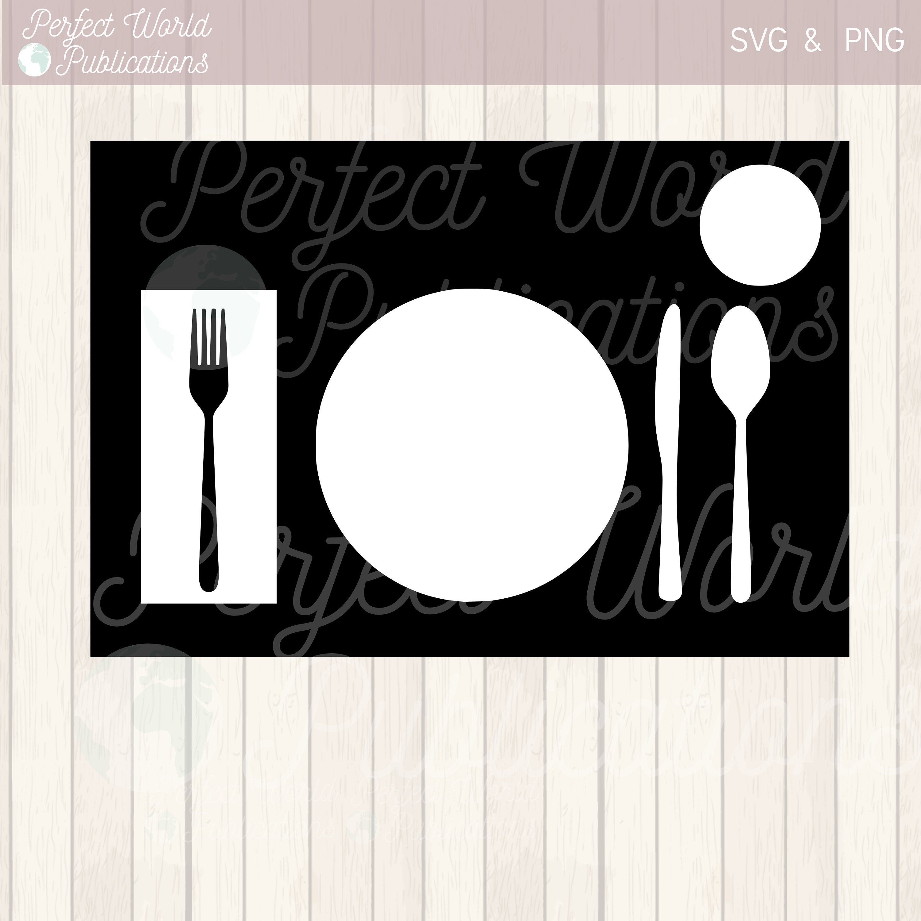 Montessori Placemat SVG Kids Place Setting Placemat Fork - Etsy Singapore