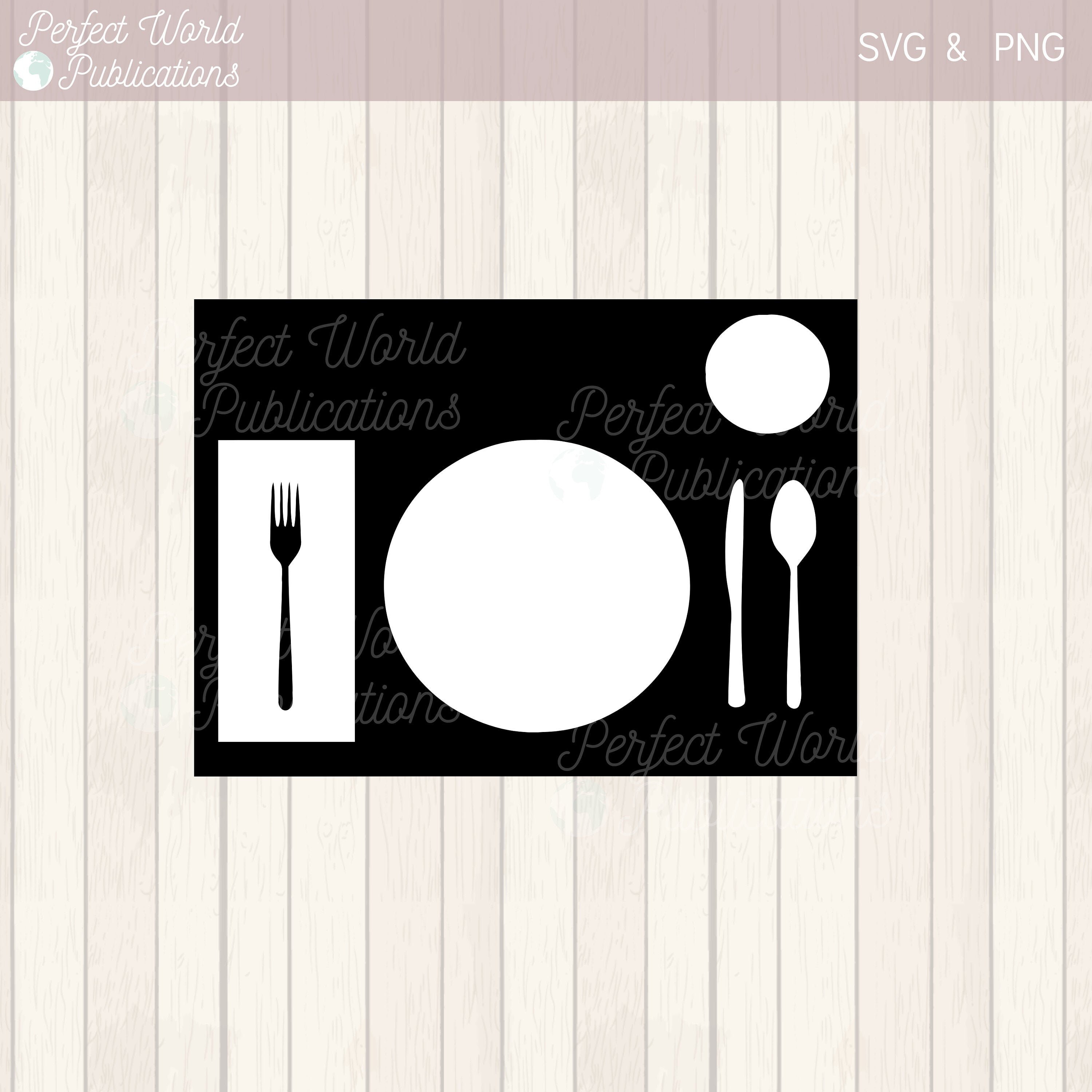 Montessori Placemat SVG Kids Place Setting Placemat Fork | Etsy