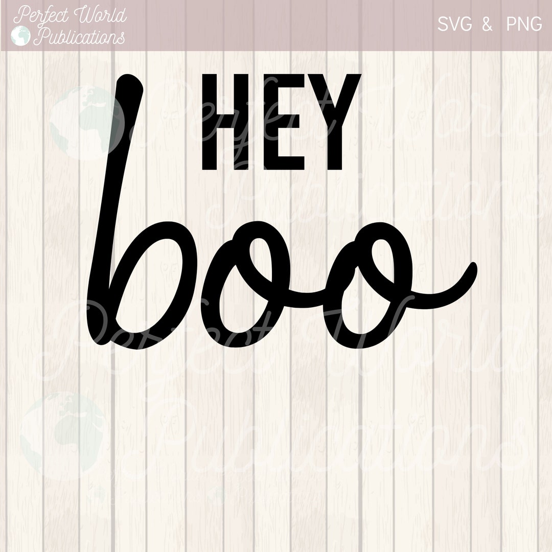 Hey Boo Cute Script Halloween Cut File SVG - Etsy