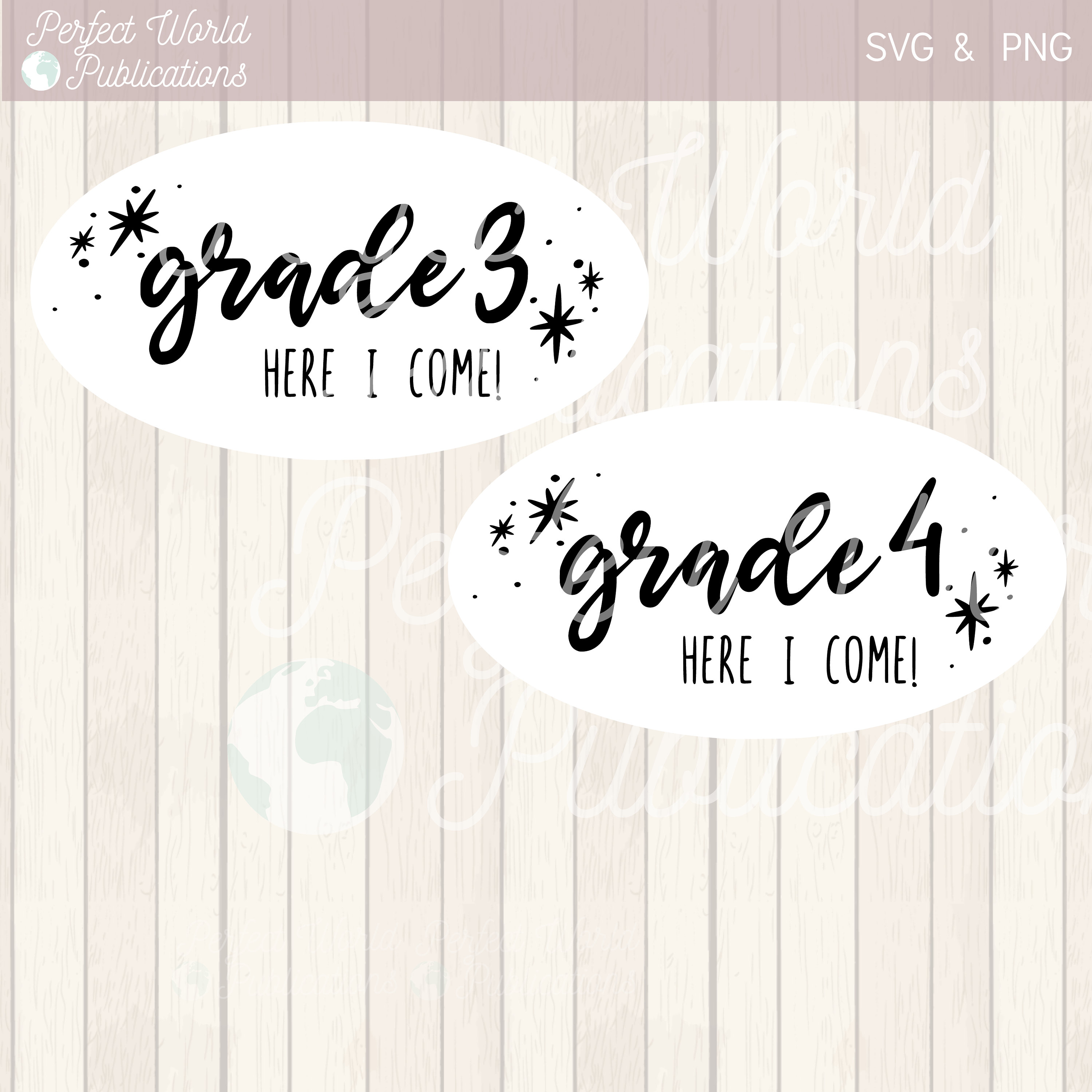 First Day of School Here I Come Sign Bundle SVG Cut File Pre-k ...