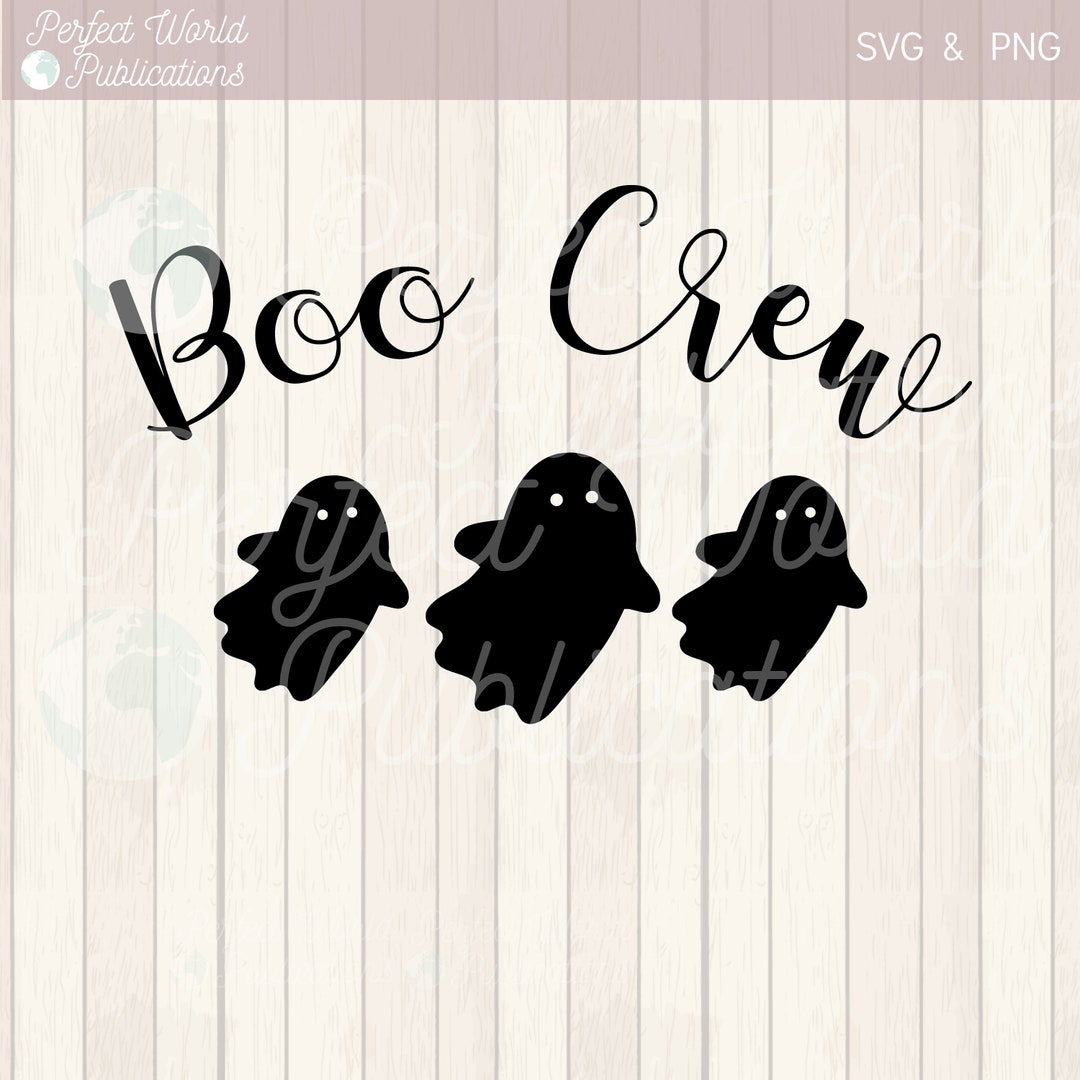Boo Crew Cute Ghost Halloween Cut File SVG - Etsy