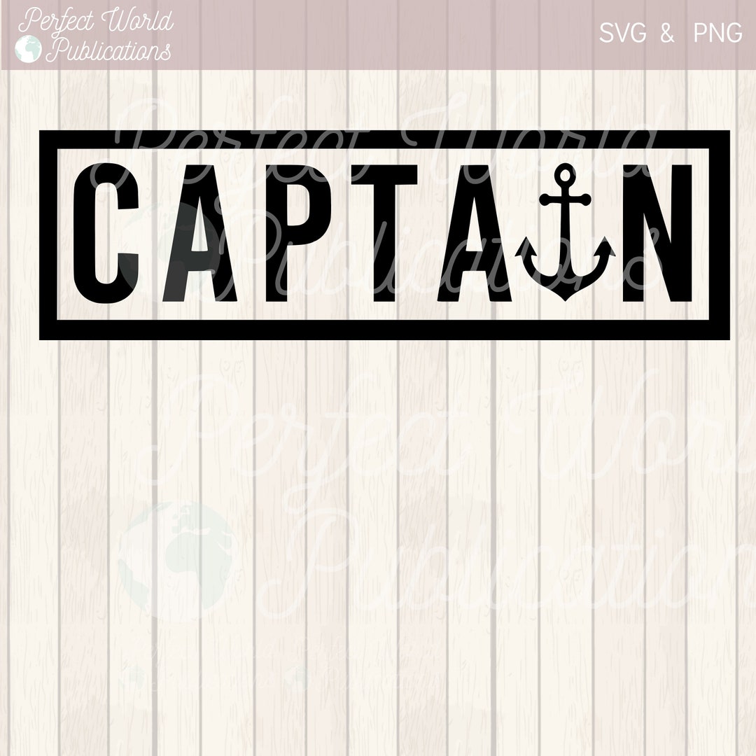 Captain Anchor Cut File SVG - Etsy
