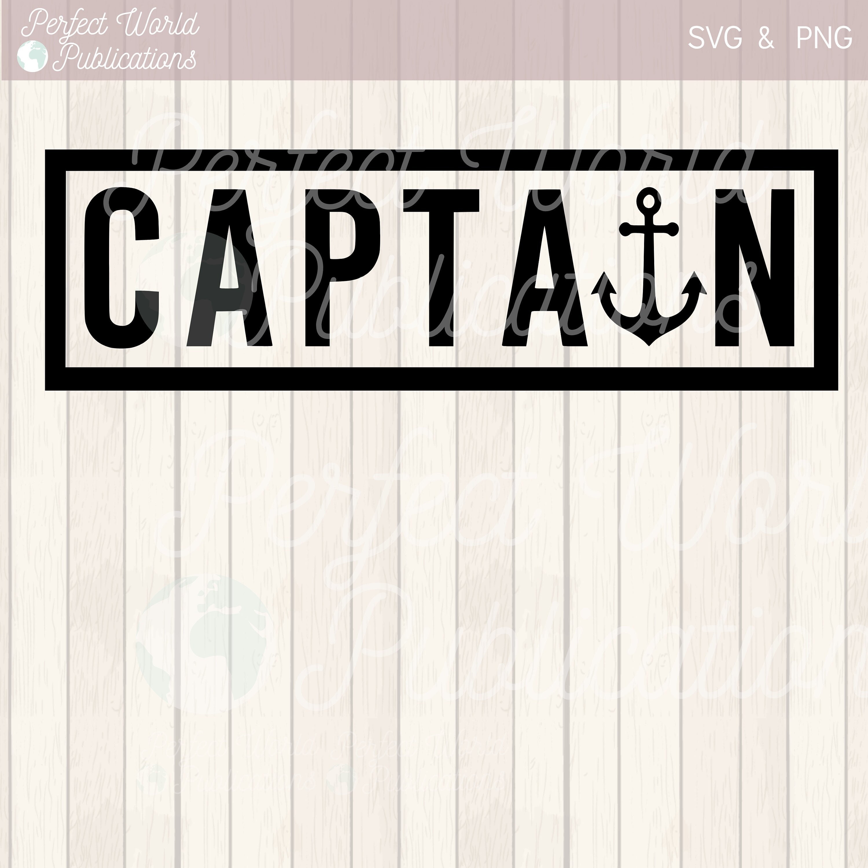 Captain Anchor Cut File SVG - Etsy