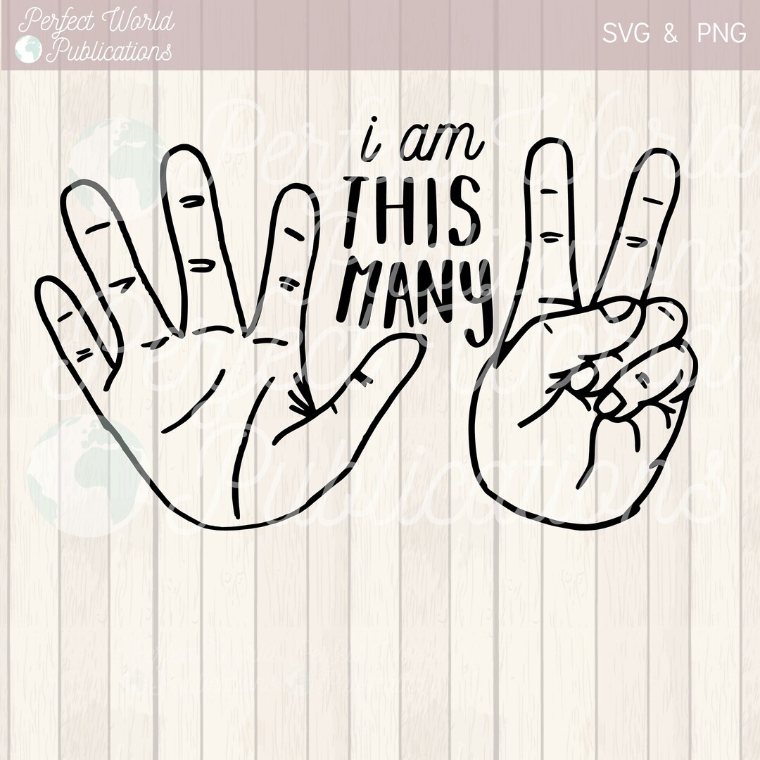 I Am This Many SVG Cut File- Seventh Birthday Shirt Design - Etsy