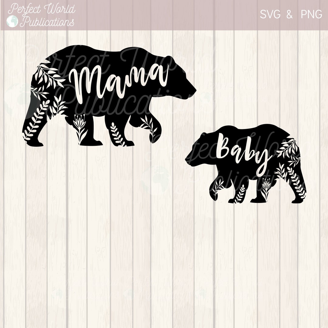 Mama Bear Baby Bear Cut File SVG - Etsy