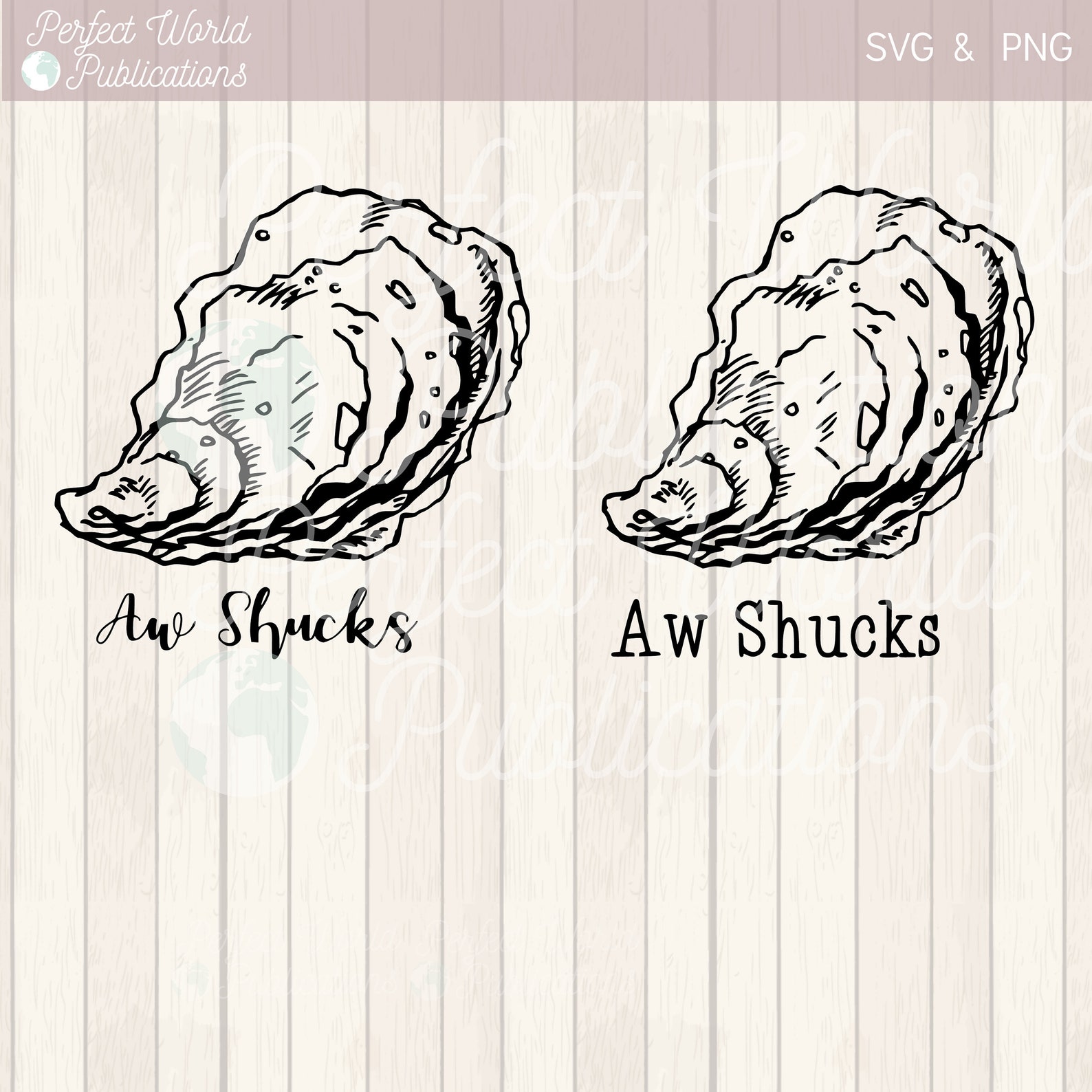 Aw Shucks Oyster Bundle Cut File SVG PNG - Etsy