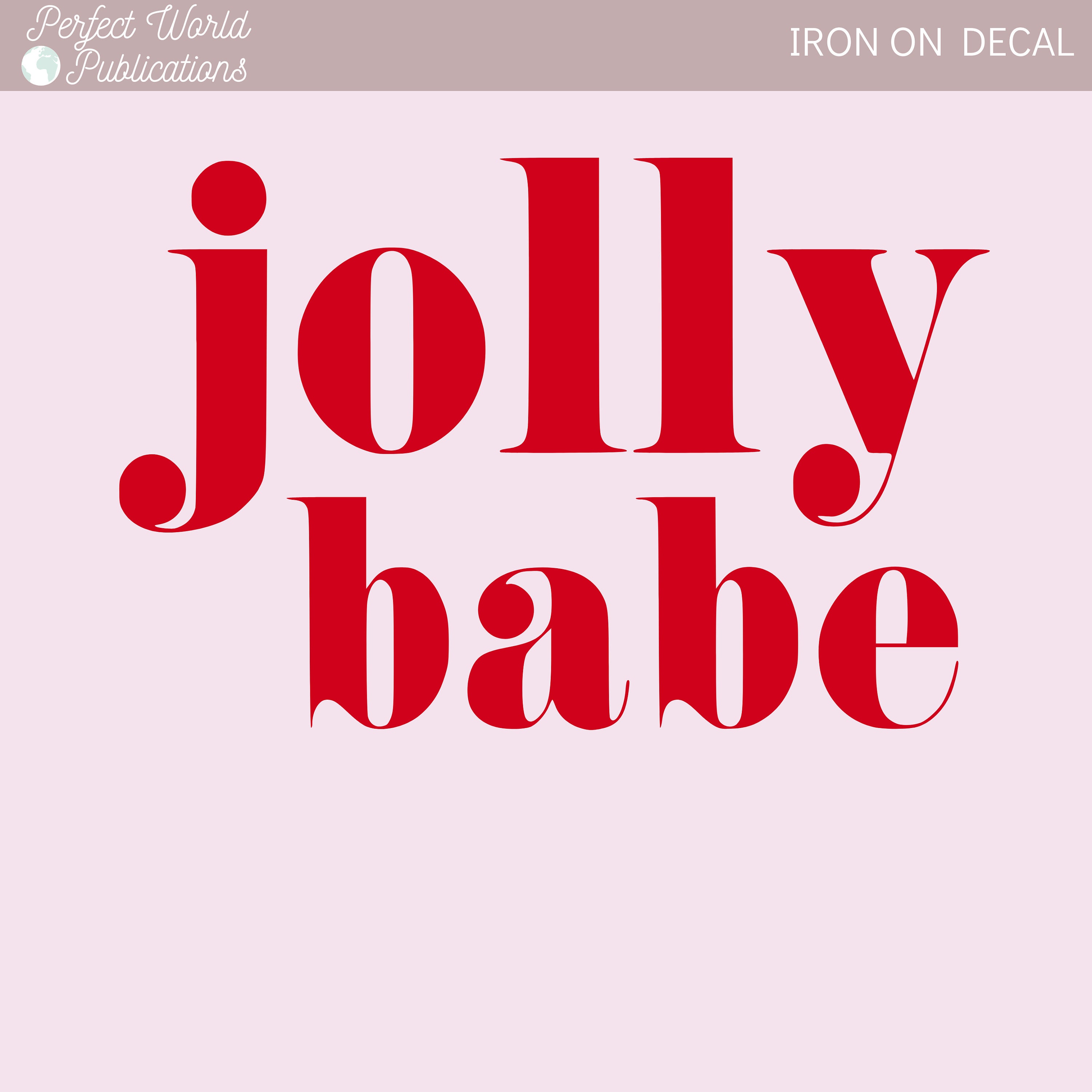 Jolly Guy Jolly Girl Jolly Babe Matching Christmas Holiday Iron-on ...