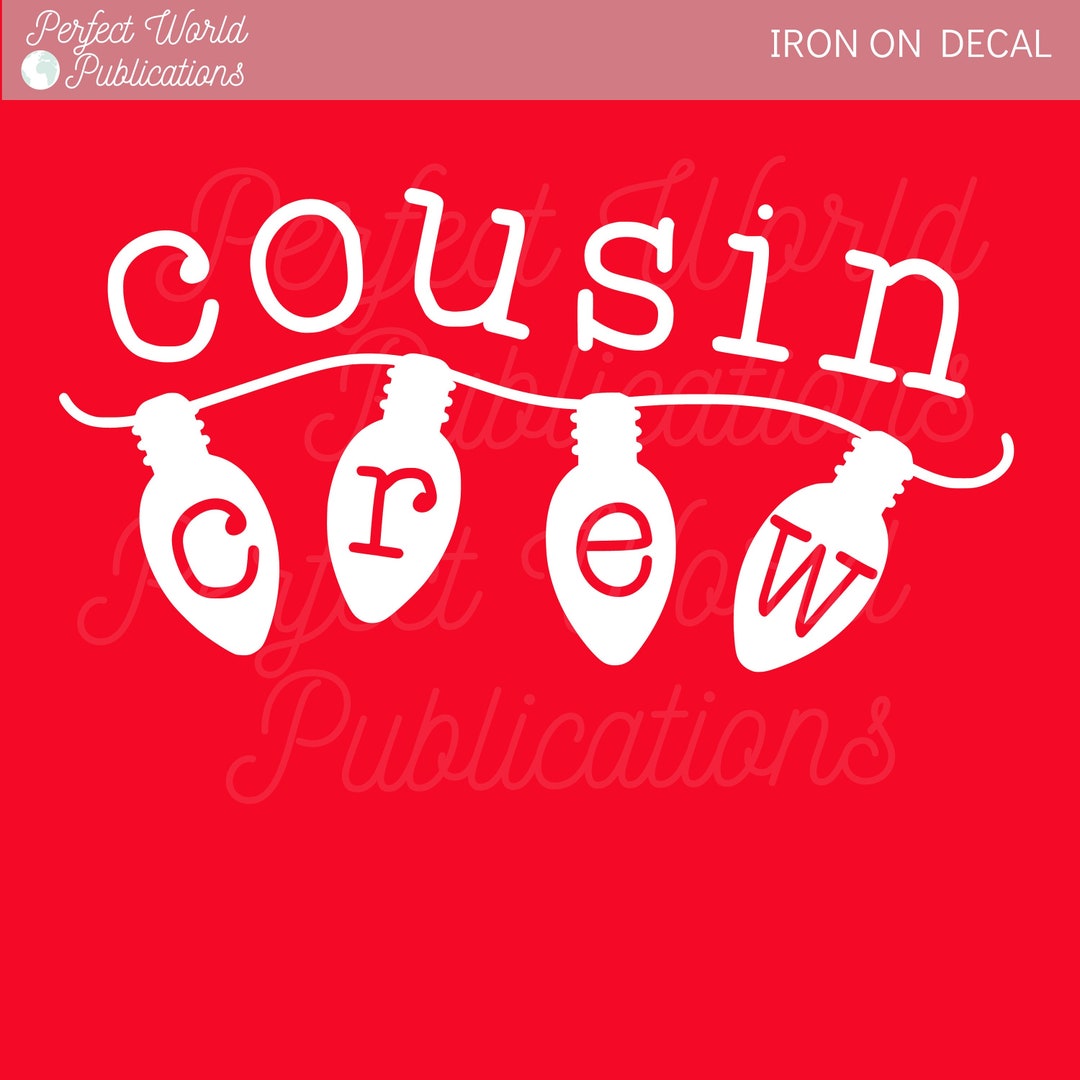 Cousin Crew Christmas Lights Iron-on Appliqué Heat Transfer HTV ...
