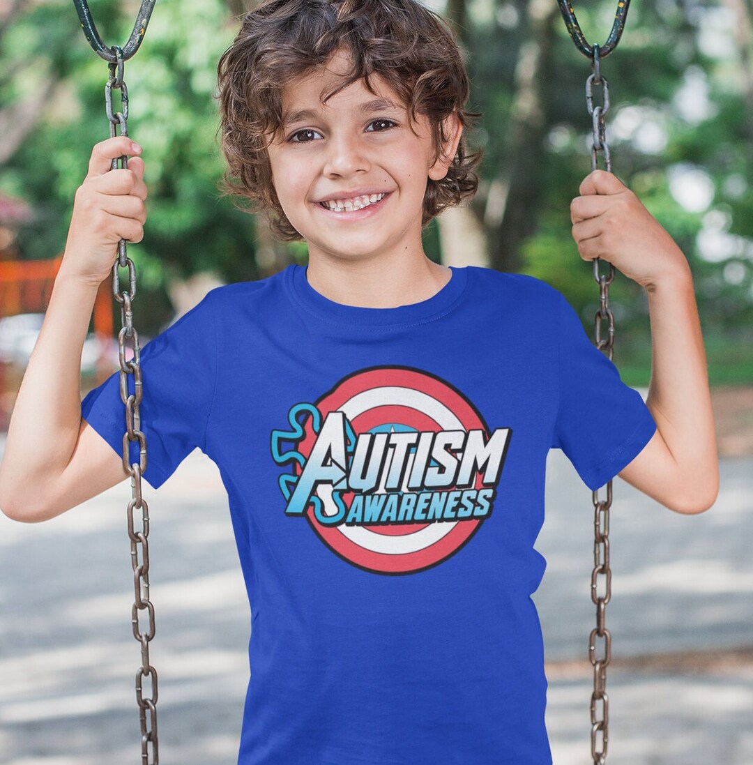 Avengers Captain America Shield Autism Awareness Youth Shirt - Etsy