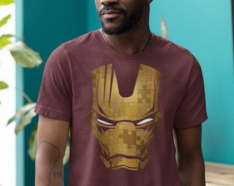 Avengers Iron Man Mask Puzzle Autism Toddler Shirt 046 - Etsy