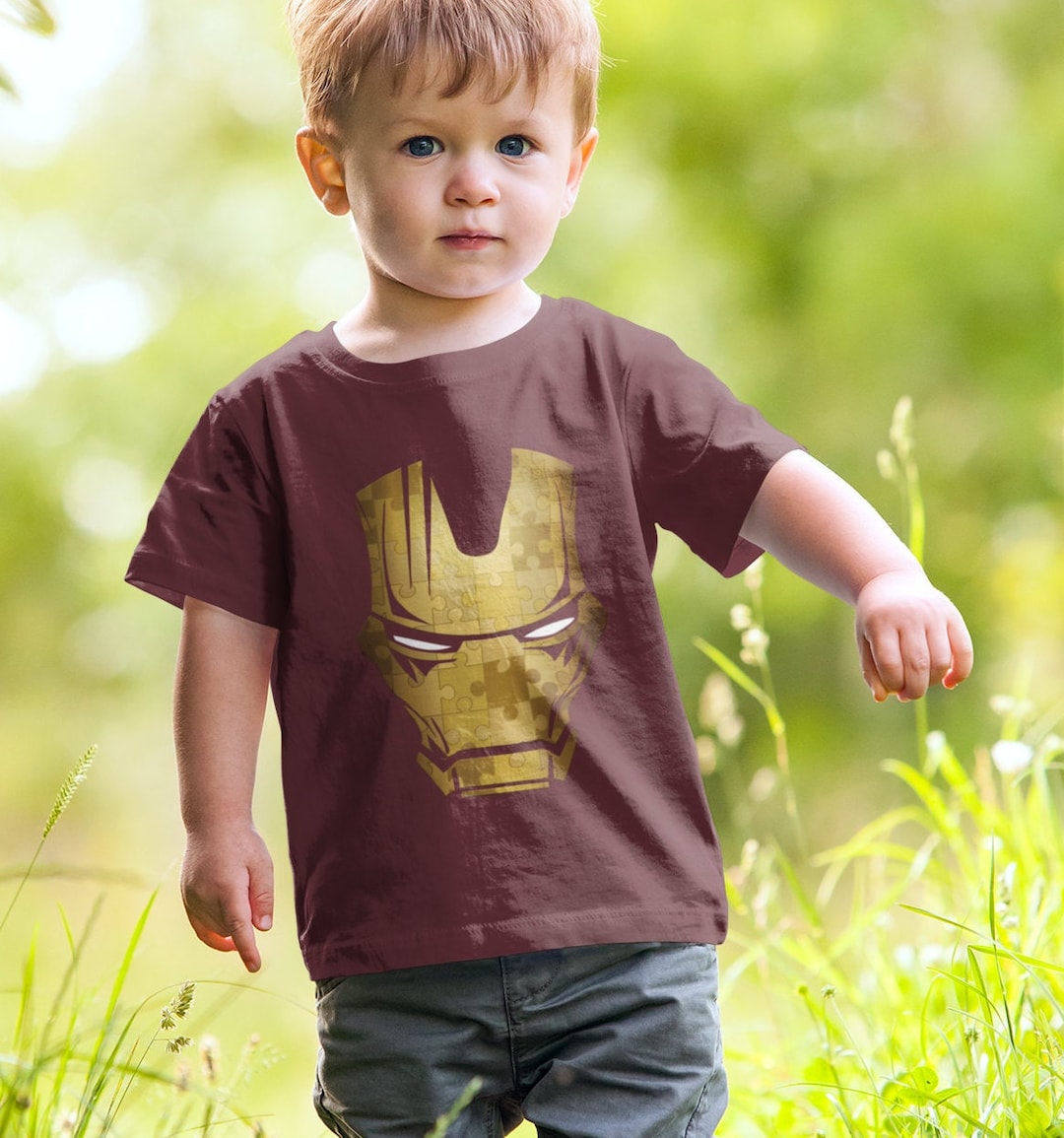 Avengers Iron Man Mask Puzzle Autism Toddler Shirt 046 - Etsy