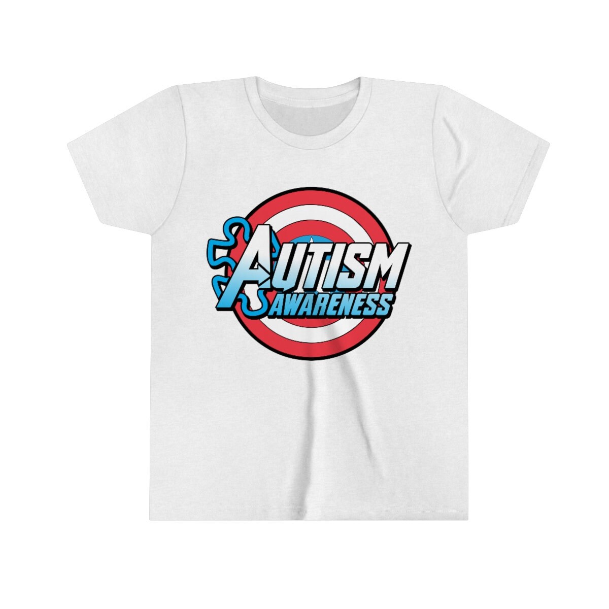 Avengers Captain America Shield Autism Awareness Youth Shirt - Etsy
