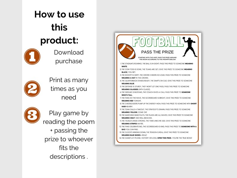 Football Pass the Prize, Printable Football Pass the Parcel Game ...