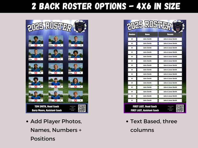 Editable Football Team Roster Template, Custom Football Lanyard Team ...