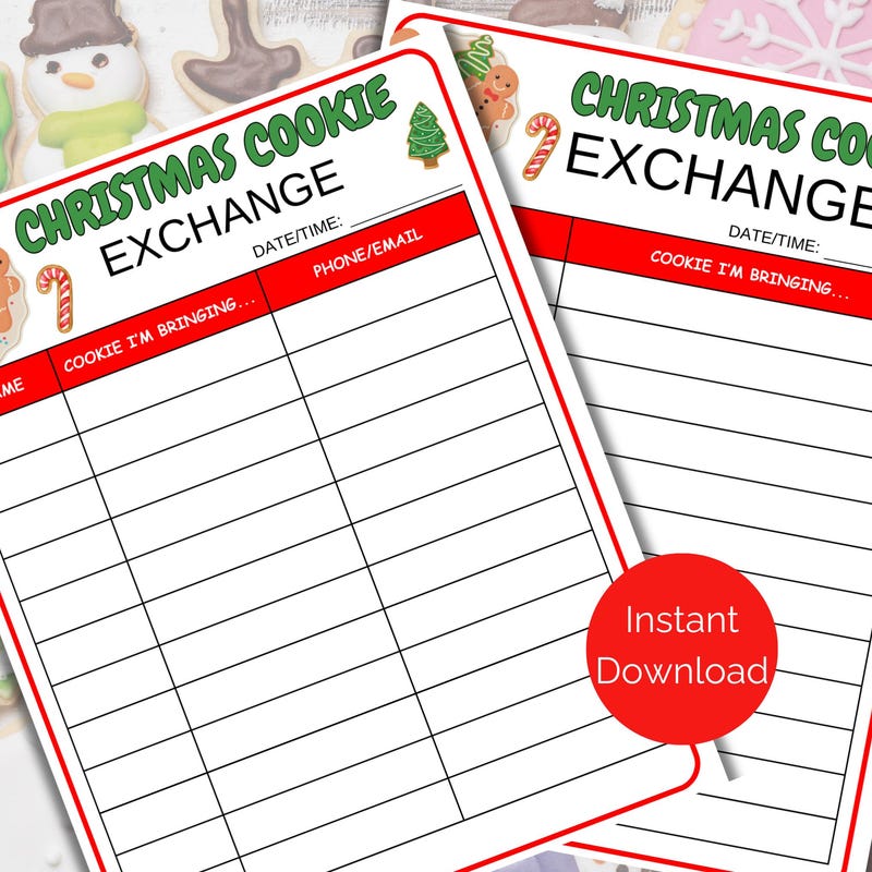 Cookie Sign up Sheet - Etsy