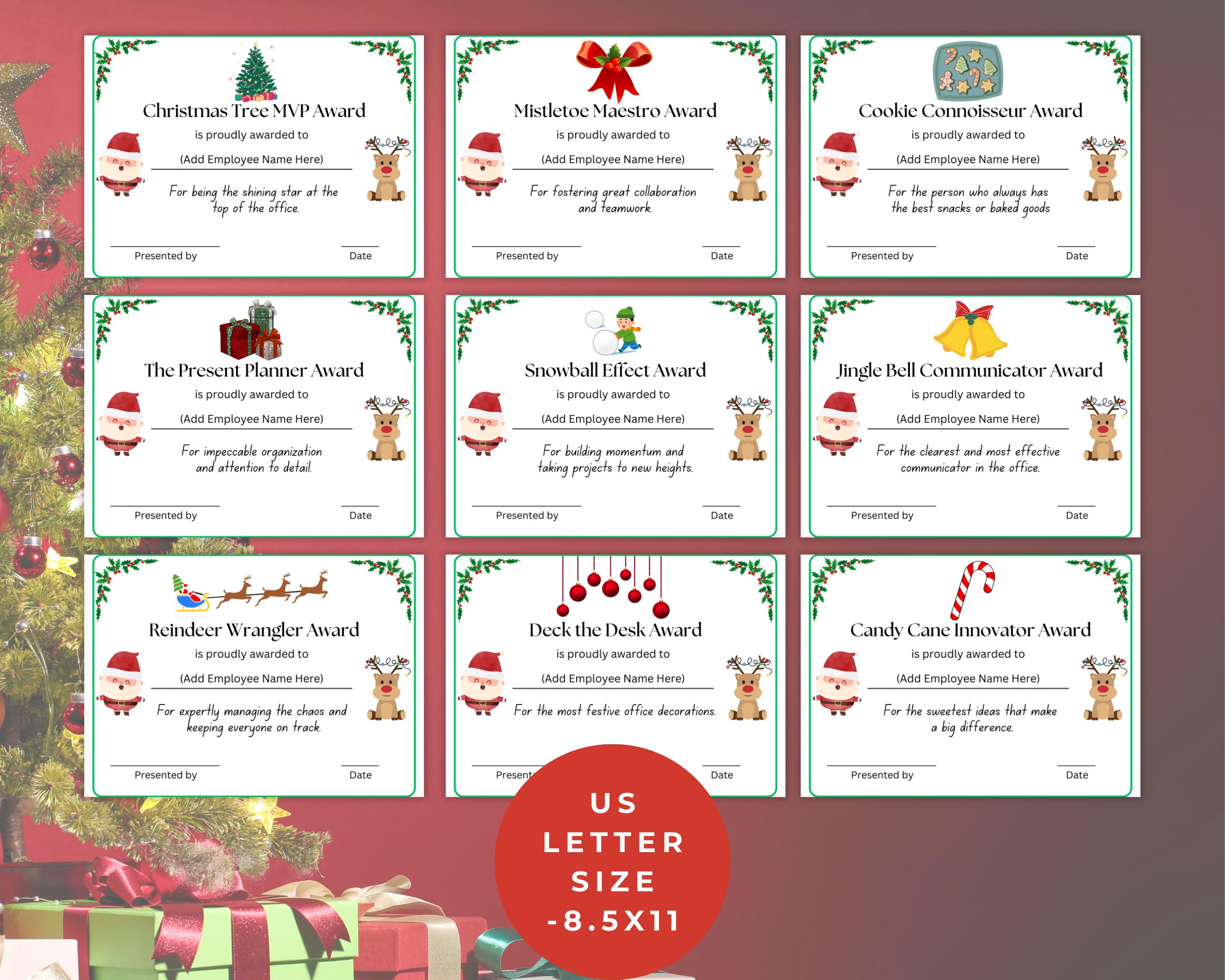 Christmas Employee Awards, 50 Funny Christmas Awards for Employees ...